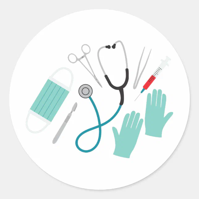 Surgeon Equipment Classic Round Sticker | Zazzle