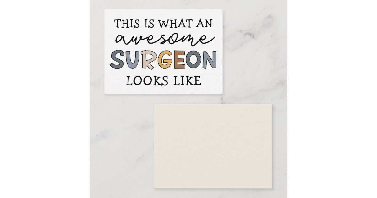 Surgeon Funny Awesome Surgeon Appreciation Note Card | Zazzle