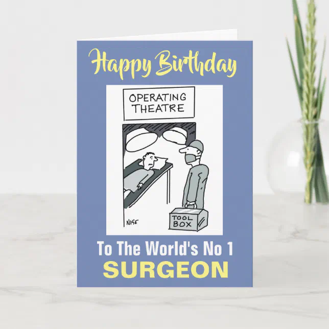 Surgeon with Toolbox - Happy Birthday Card | Zazzle