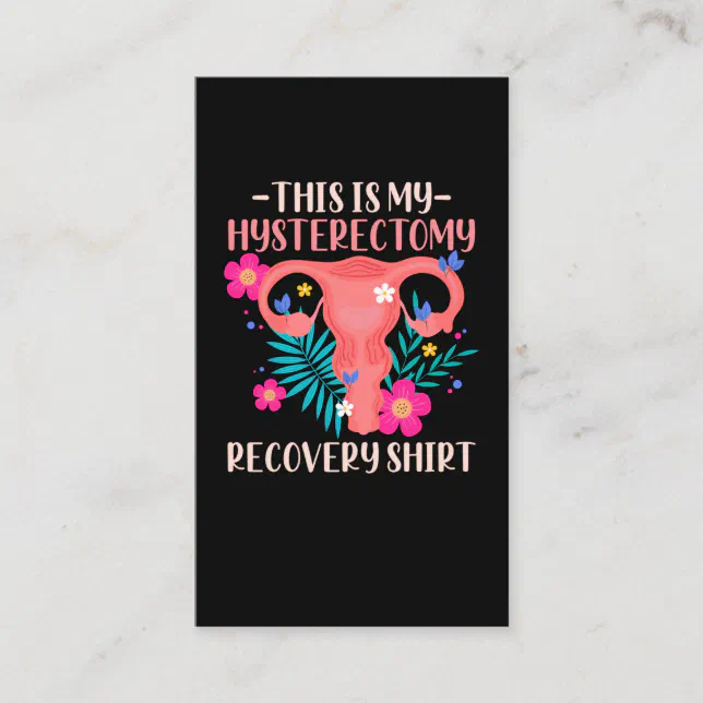 Surgery Support Uterus Removal Hysterectomy Business Card | Zazzle
