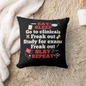 Surgical Nurse Clinical Study Exam Freak out Slay Throw Pillow | Zazzle