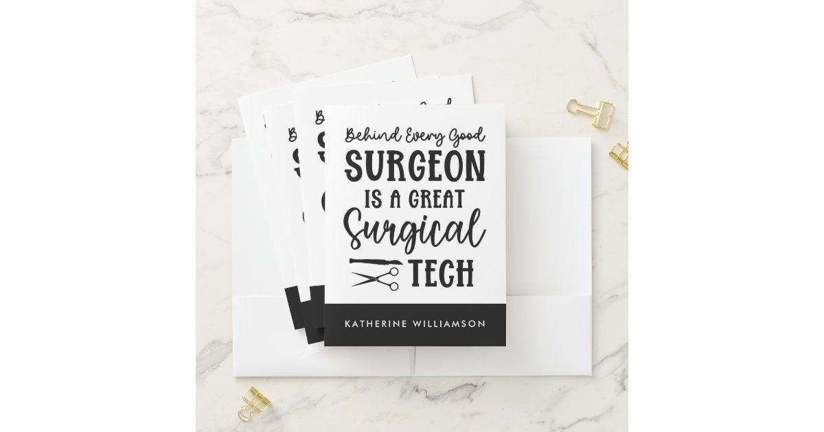 Surgical Tech | Surgical Technologist Appreciation Pocket Folder | Zazzle