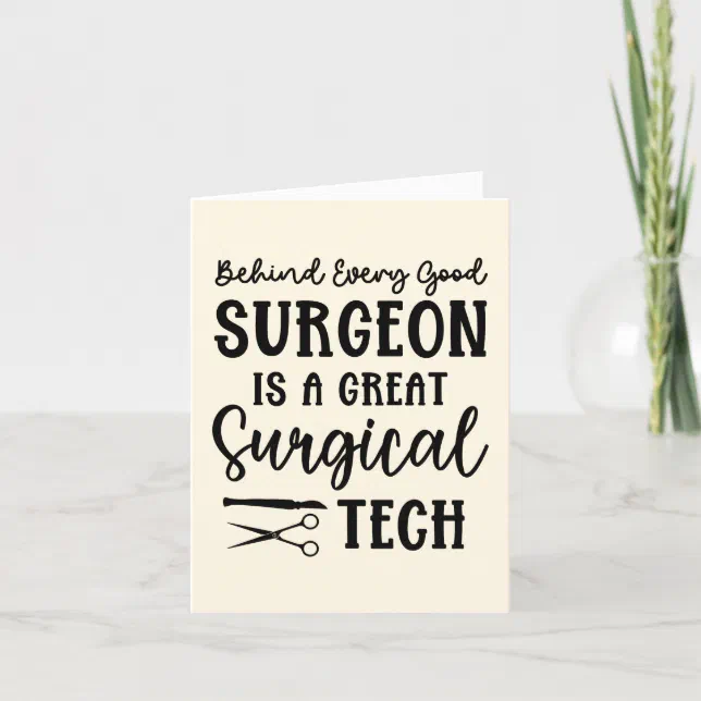 Surgical Tech | Surgical Technologist Appreciation Thank You Card | Zazzle