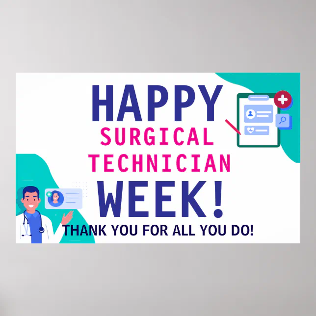 Surgical Technologist Appreciation Week Banner Poster | Zazzle