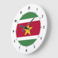 Surinamese flag large clock | Zazzle