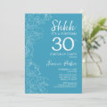 Surprise 30th Birthday - Floral Light Blue Invitation | Zazzle