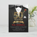 Surprise 50th Birthday Tuxedo Invitation | Zazzle