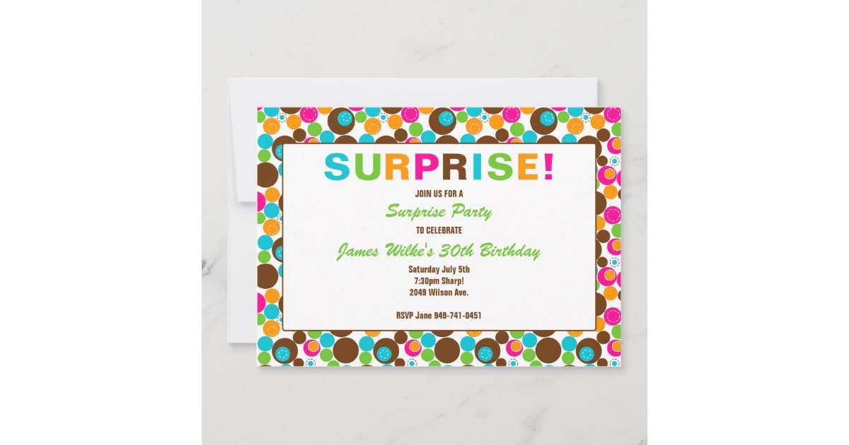 Surprise Birthday Party Invitation | Zazzle