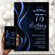 Surprise Black Blue 75th Birthday Party Invitation | Zazzle