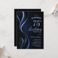 Surprise Black Blue 75th Birthday Party Invitation | Zazzle