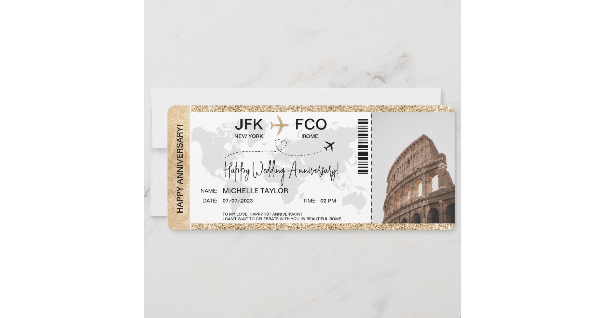 Surprise Boarding Pass Trip Ticket Destination Invitation | Zazzle