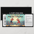Surprise Boxing Match Ticket Gift Certificate Invitation | Zazzle