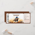 Surprise Bull Rodeo Ticket Gift Certificate Invitation | Zazzle