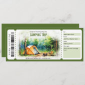Surprise Camping Trip Ticket Template | Zazzle