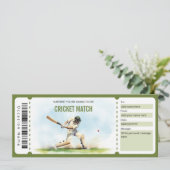 Surprise Cricket Match Ticket Gift Certificate Invitation | Zazzle