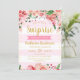 Surprise Floral Blush Pink Stripes Birthday Party Invitation | Zazzle