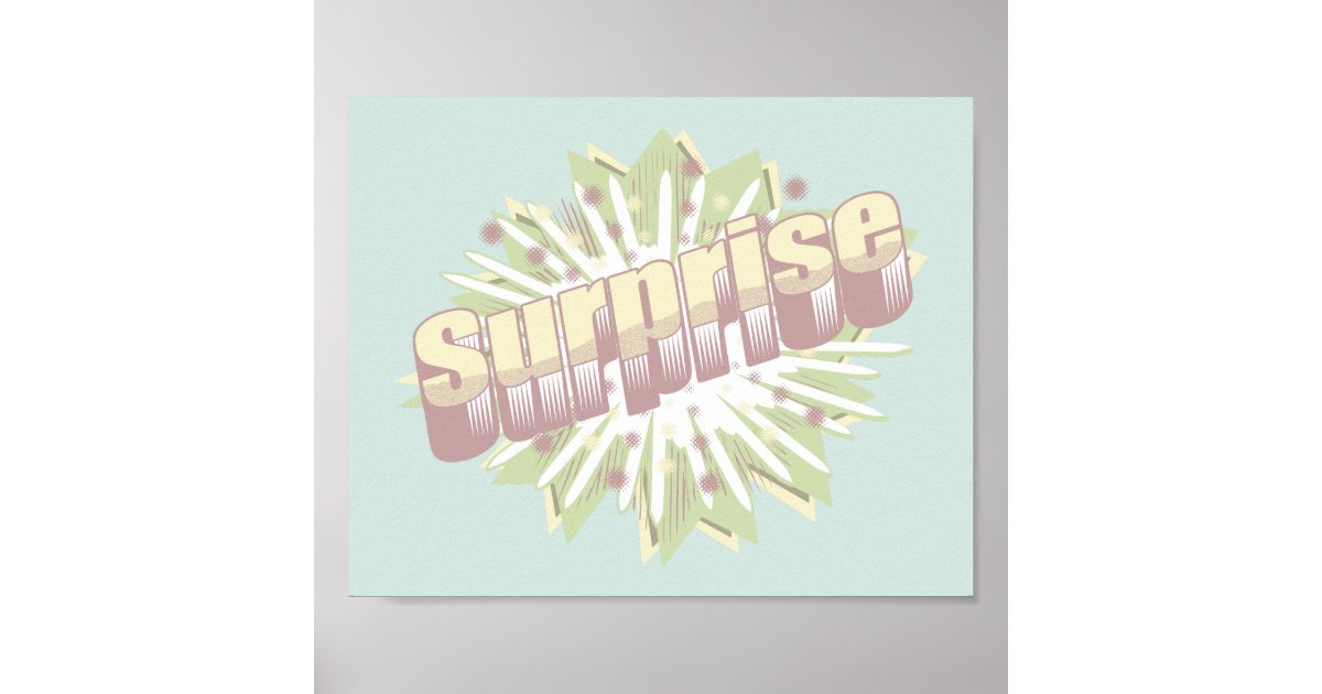 Surprise onomatopoeia explosion poster | Zazzle