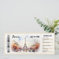 Surprise Paris Boarding Pass Gift Certificate Inv Invitation | Zazzle