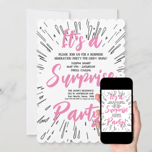 Surprise Party Invitation | Zazzle