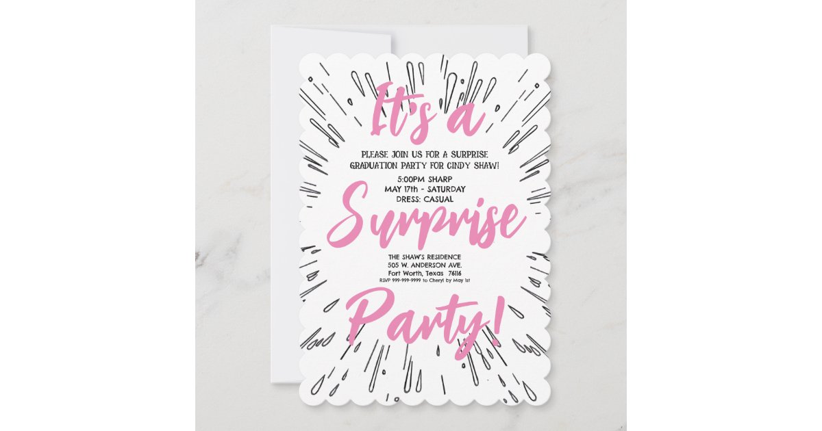 Surprise Party Invitation | Zazzle