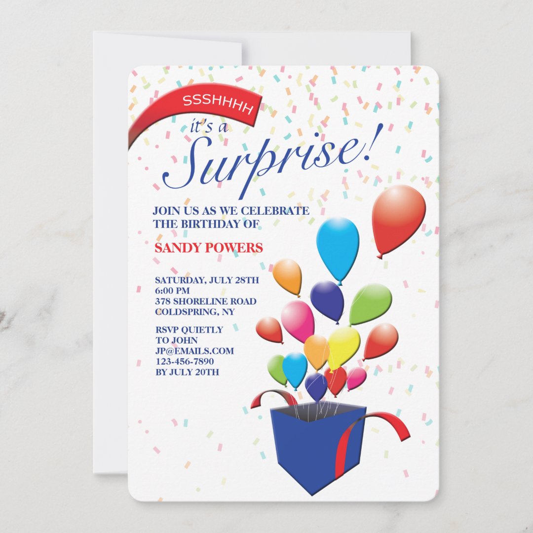 Surprise Party Invitation | Zazzle