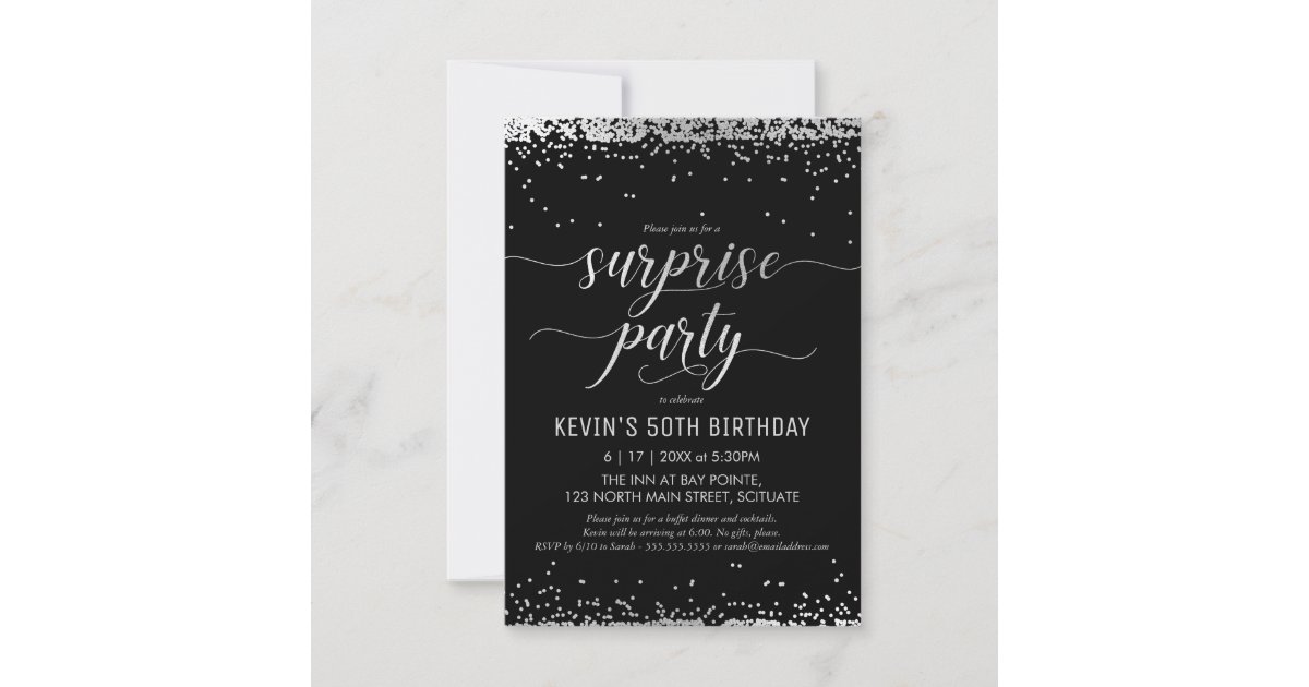 Surprise Party Invitation - Elegant, Classy Invite | Zazzle