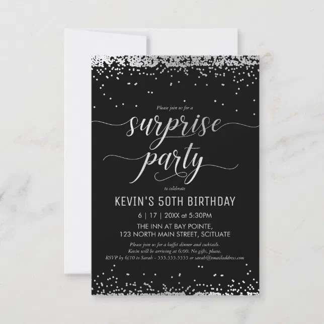 Surprise Party Invitation - Elegant, Classy Invite | Zazzle