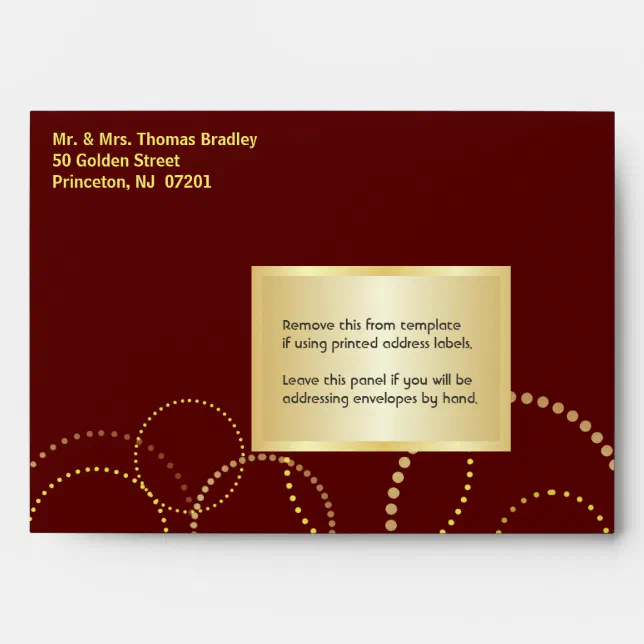 Surprise Party Invitation Envelopes - Burgundy | Zazzle