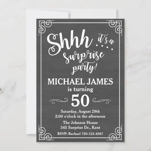 Surprise Party Invitation, Surprise Birthday Invitation | Zazzle