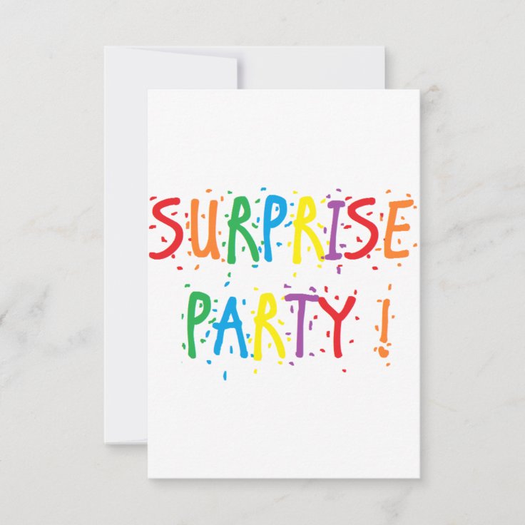 "Surprise Party" Invitations | Zazzle