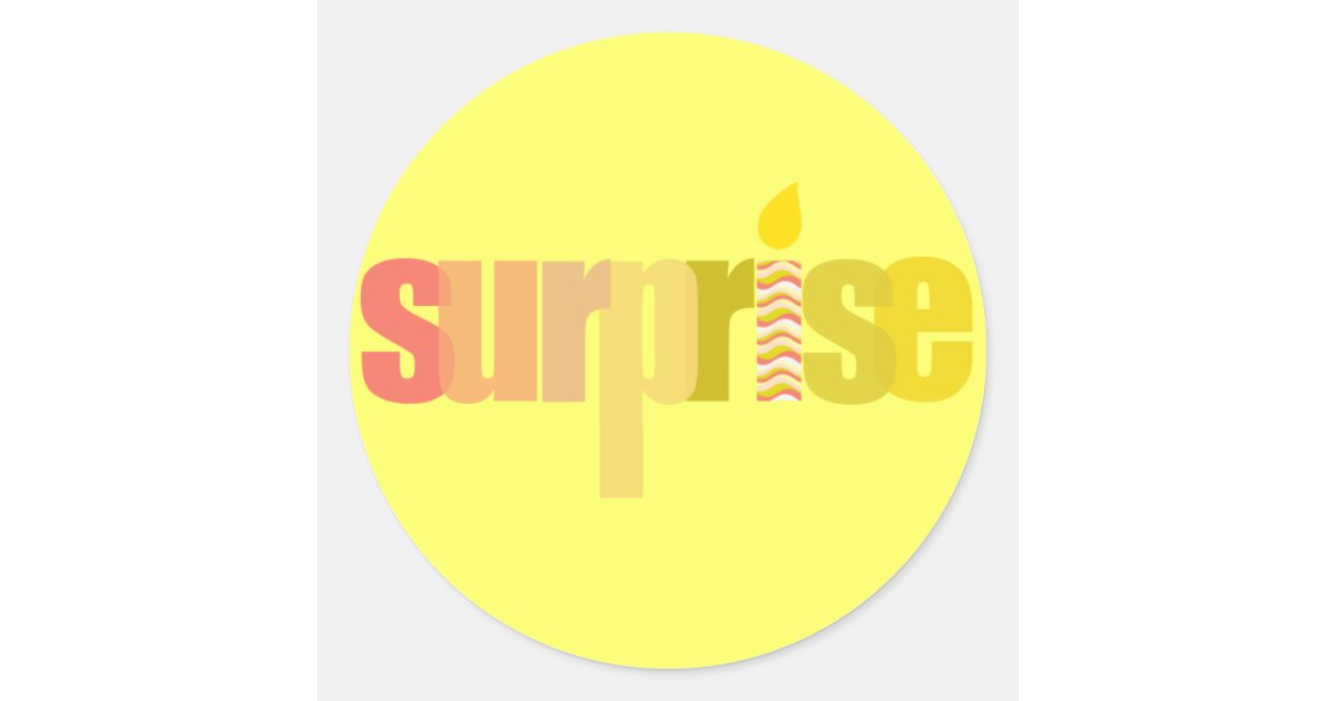 Surprise Party Stickers | Zazzle