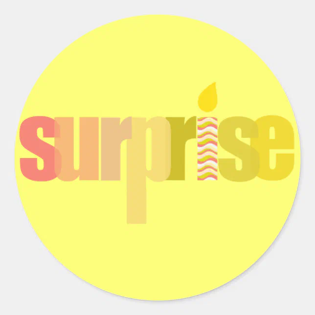 Surprise Party Stickers | Zazzle
