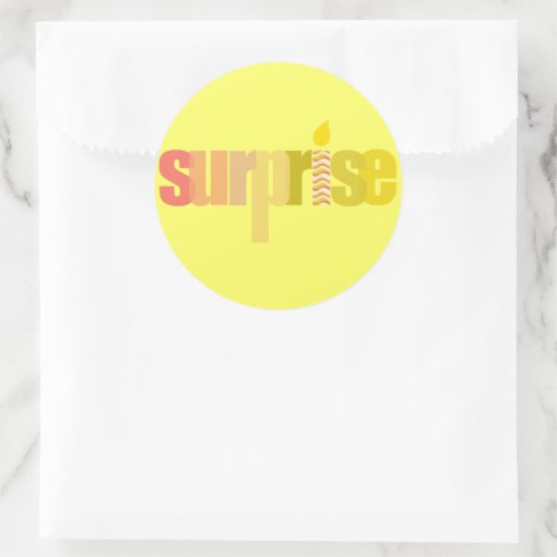 Surprise Party Stickers | Zazzle