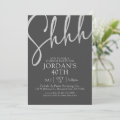Surprise Party, Surprise Birthday invitation, Shh Invitation | Zazzle