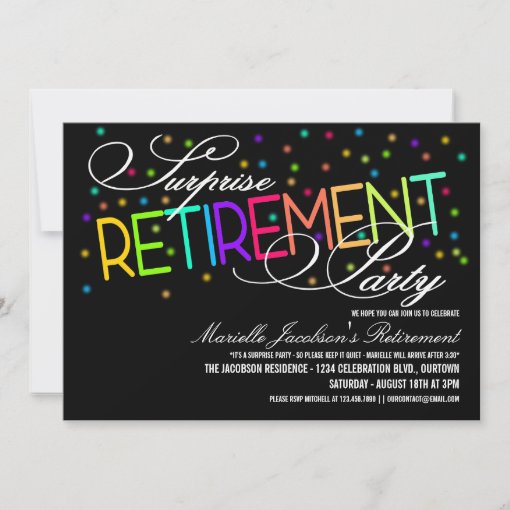 Surprise Retirement Party Invitations | Zazzle