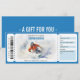 Surprise Snowboarding Ticket Voucher Template | Zazzle