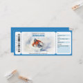 Surprise Snowboarding Ticket Voucher Template | Zazzle