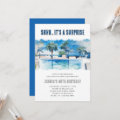 Surprise Summer Party Any Age Adult Pool Birthday Invitation | Zazzle
