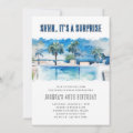 Surprise Summer Party Any Age Adult Pool Birthday Invitation | Zazzle