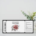 Surprise Tattoo Ticket Template, Invitation | Zazzle