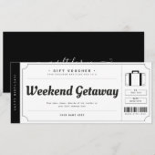 Surprise Weekend Getaway Gift Travel Voucher Invitation | Zazzle