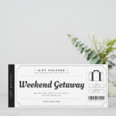 Surprise Weekend Getaway Gift Travel Voucher Invitation | Zazzle