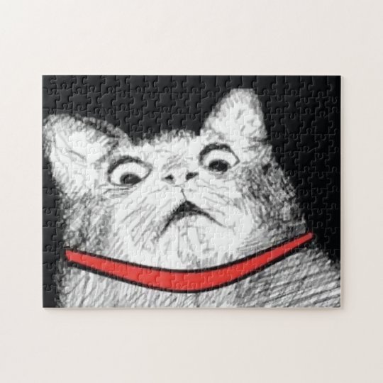 Surprised Cat Gasp Meme - Puzzle | Zazzle.com