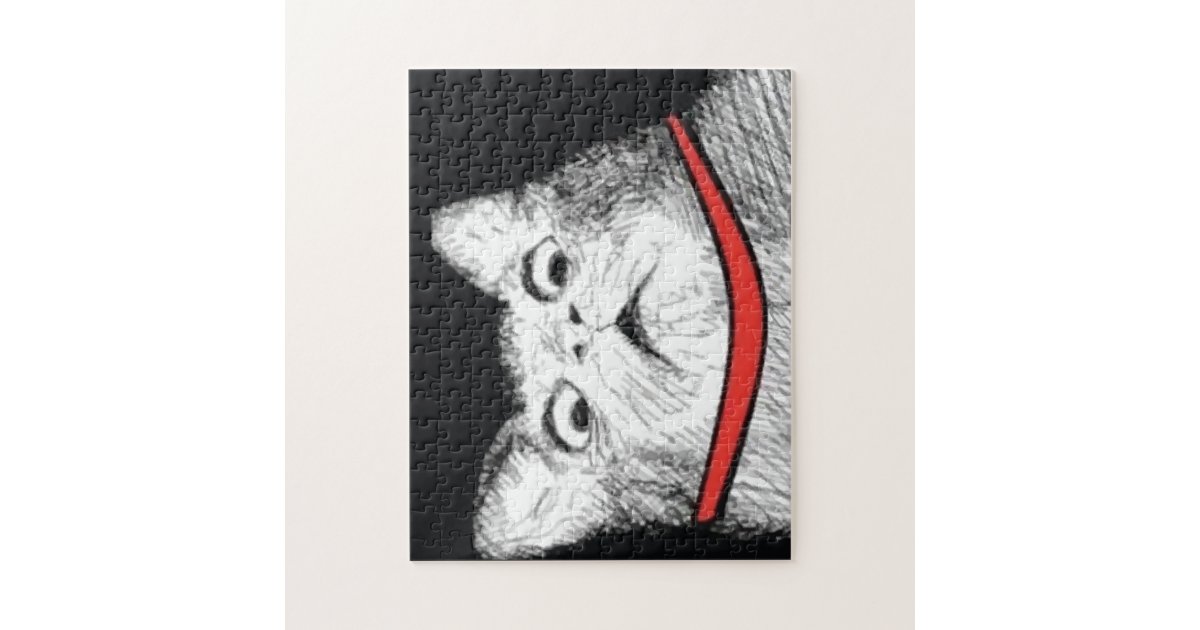Surprised Cat Gasp Meme - Puzzle | Zazzle
