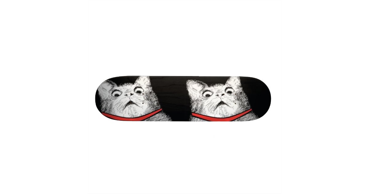 Surprised Cat Gasp Meme - Skateboard | Zazzle.com