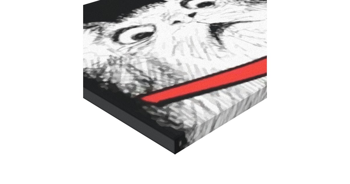 Surprised Cat Gasp Meme - Wrapped Canvas | Zazzle