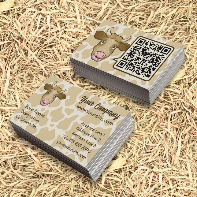 Surprised Cow Business Card | Zazzle
