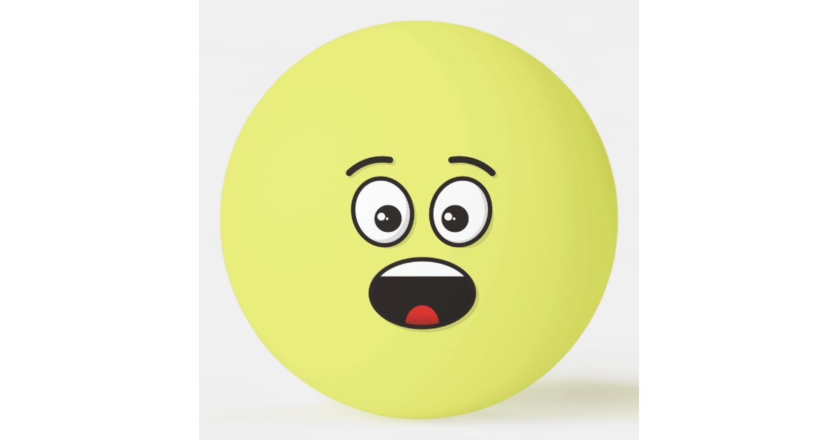 Surprised Face Ping-Pong Ball | Zazzle