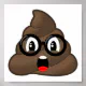 Surprised Poop Glasses Emoji Poster | Zazzle
