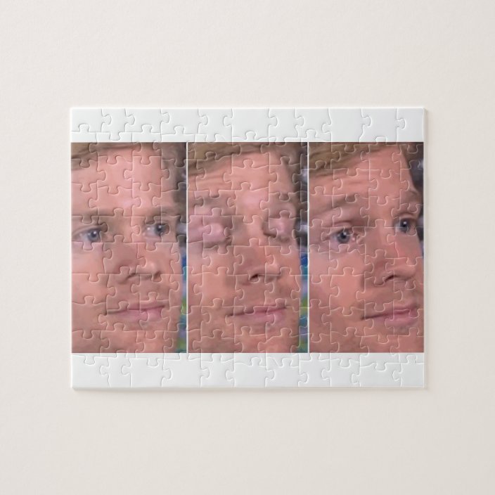 Surprised White Guy Blinking Reaction Meme Vine Jigsaw Puzzle | Zazzle.com
